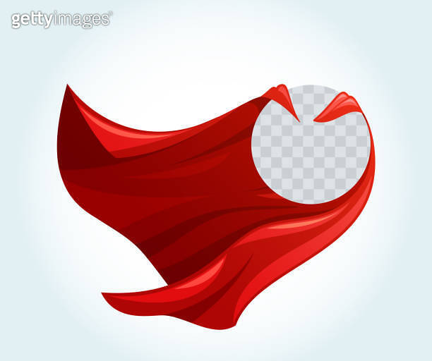 Bold Red Superhero Cloak Billows With Power, Its Red Fabric Flowing ...