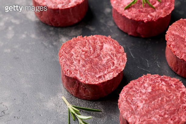 Plant based vegan meat steak. Alternatives meat. Eco friendly healthy ...