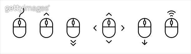 Scroll mouse icon. Scrolling mouse cursor symbol. Cursor navigation ...