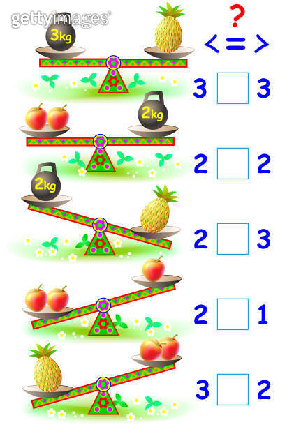 Educational page with mathematical exercises for young children. Need ...