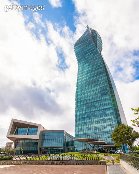 SOCAR Tower, a striking glass skyscraper rises in Baku, Azerbaijan ...