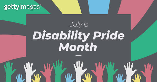 Celebrating Disability Pride Month banner. Observed in July each year ...