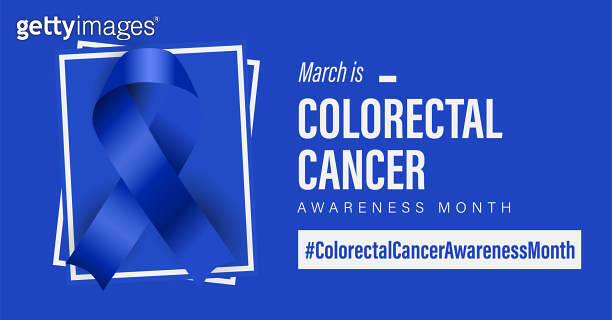 Colorectal cancer awareness month banner. Colon and rectal cancer ...