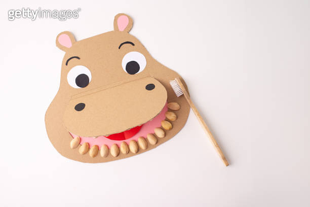 Creative recycling craft tutorial paper cut hippo with toothbrush ...