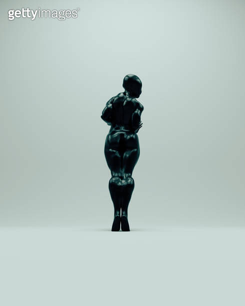 Black female abstract leaning sculpture mysterious paranormal figure ...