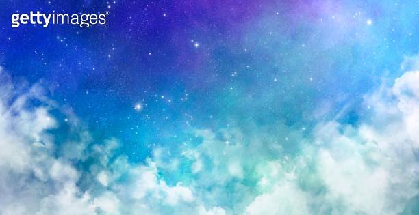 fairy-tale starry sky and clouds background illustration, image of ...