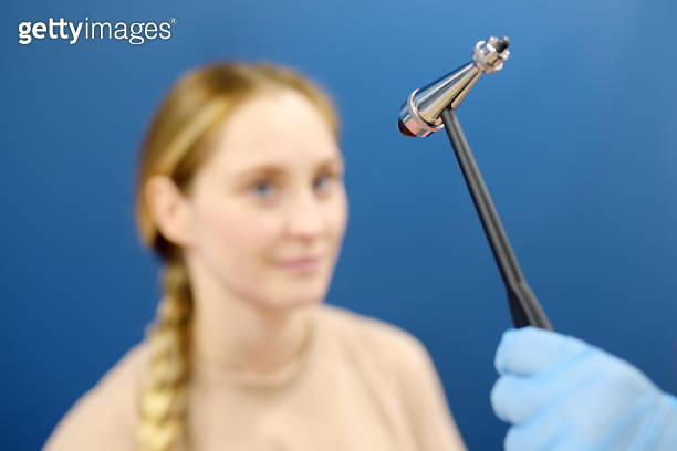 Close-up of a neurological hammer to test reflexes. A doctor ...