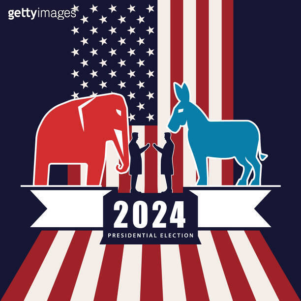 2024 USA Presidential Election poster with the Republican and ...