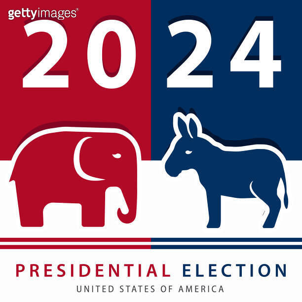 2024 USA Presidential Election poster with the Republican and ...