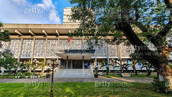Facade View Of General Sciences Library Of Ho Chi Minh City, Vietnam. 이미지 (2104614340) - 게티이미지뱅크