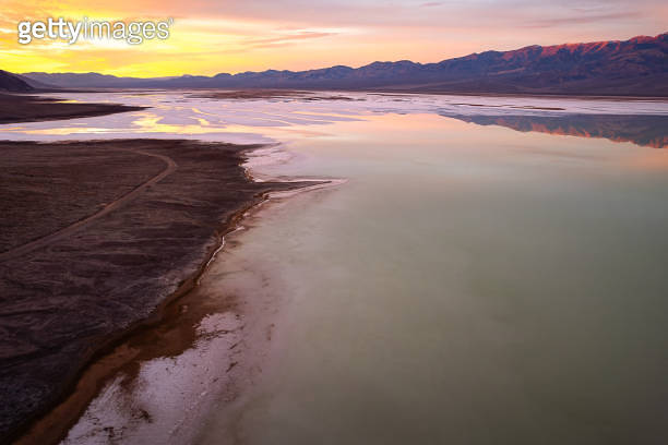 Sunrise at Bad water Basin in Death Valley National Park California ...