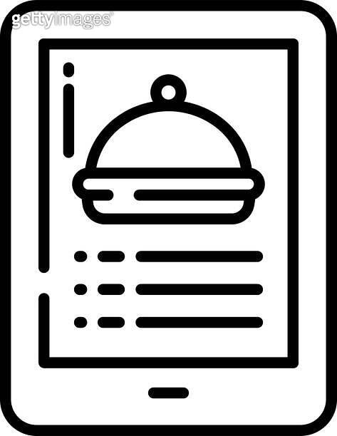 tab food menu outline vector illustration 이미지 (2148187614) - 게티이미지뱅크