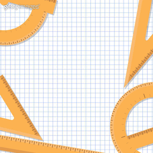 School Layout - Types of Rulers Without Numbers on Squared Paper Sheet ...