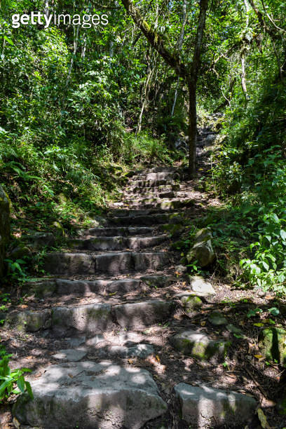 Machu Picchu, pathway to peruvian incan town, unesco world heritage ...