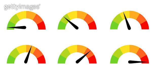 Benchmark measure gauge Meter Level. Speedmeter, arrow meter template ...