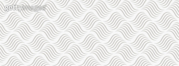 Geometric wavy gray and white texture. Vector wave seamless pattern ...