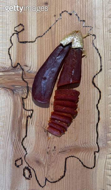 Bottarga, the dried, pressed roe of the mullet, used in the sardinian ...