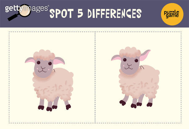 Find spot 5 differences. Educational matching game for children ...