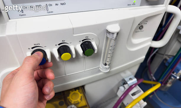 modern hospital anesthesia machine with airway ventilation system ...