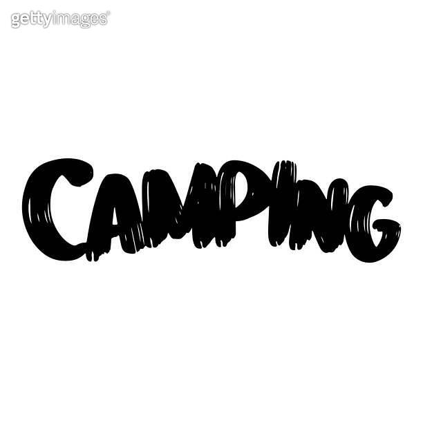 Camping text lettering. 이미지 (2155322284) - 게티이미지뱅크