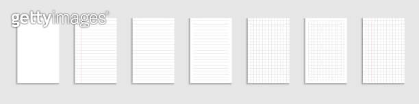 Realistic paper sheets with line and square. Paper Sheet. Vector ...