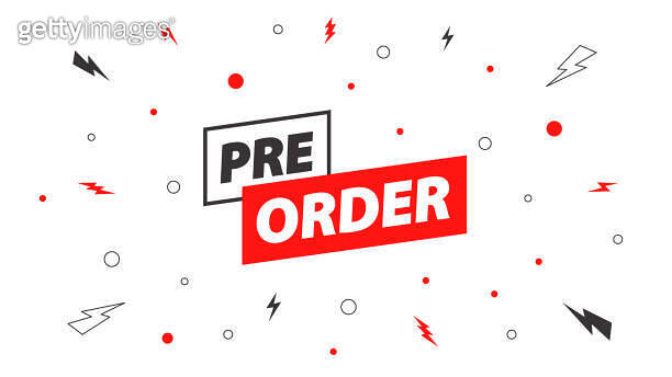 Pre-Order - Banner Template on the White Background. Vector ...