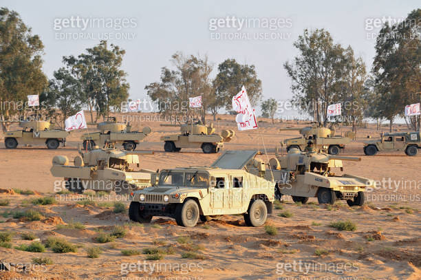 Caracal Battalion of the Israel Defense Forces with Humvee vehicles ...