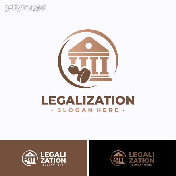 Legalization symbol vector. Legal approval concept design template. 이미지 ...