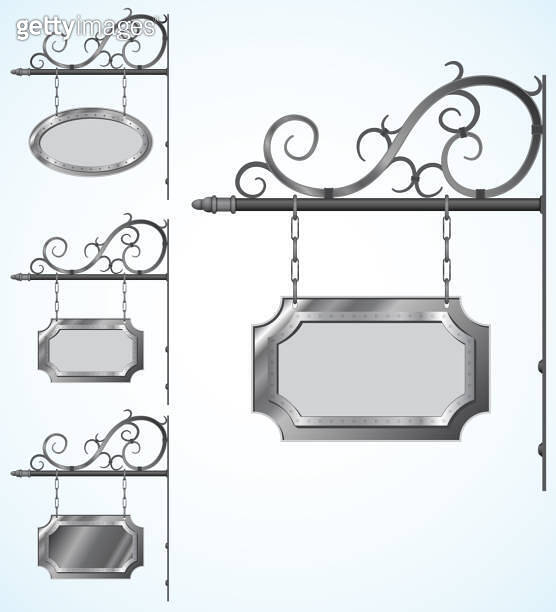 wrought iron signs for old-fashioned design (2143322430) - 게티이미지뱅크