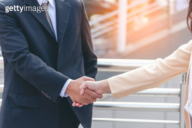 Lawyer partnership Businessman handshake together Notary lawfirm. Two ...