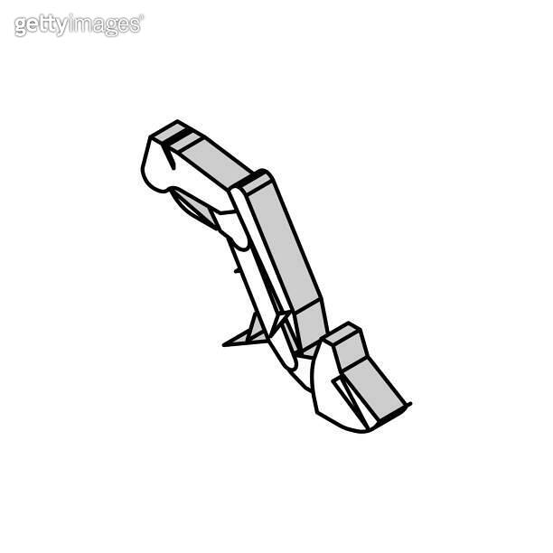 front end loader farm tool isometric icon vector illustration ...