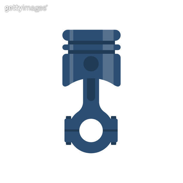 Engine piston cartoon icon. Spare cars. Engine parts. Vector ...