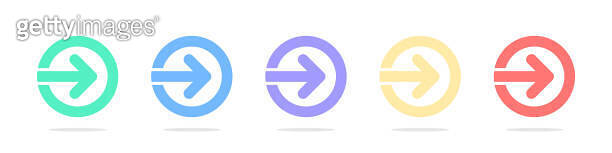 Colored up arrows. Arrow icons. Arrow cursor. Arrow vector collection ...