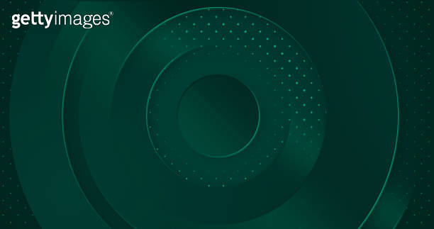 4k Emerald circular modern glossy pattern. Dark green abstract dynamic ...