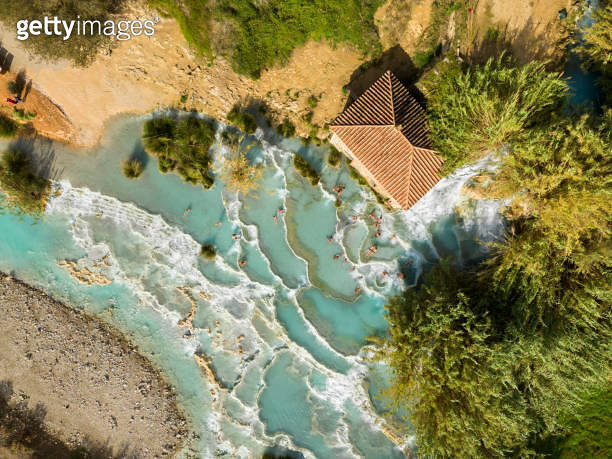 Waterfalls of the Mill Hot Springs, Saturnia 이미지 (2021772050) - 게티이미지뱅크
