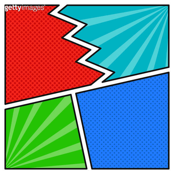 Pop and colorful American comic style panel square design illustration ...