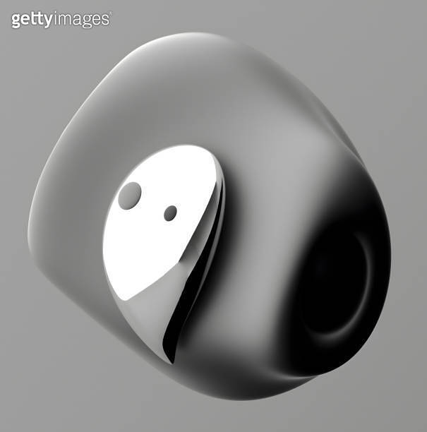 3d render of abstract art 3d ball or sphere metamorphosis in organic ...