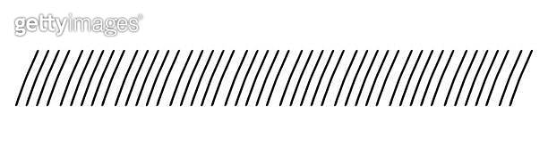 Slash line doodle border, diagonal lines. Divider strip Tilt strip ...