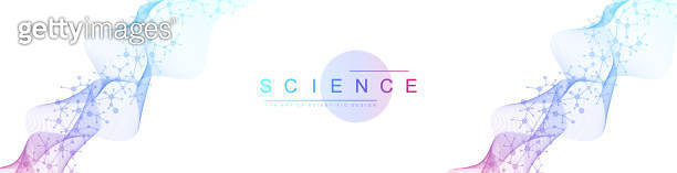 Molecular abstract structure background. Scientific vector illustration ...