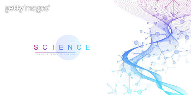 Molecular abstract structure background. Scientific vector illustration ...