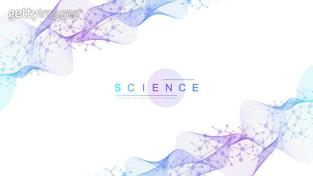 Molecular abstract structure background. Scientific vector illustration ...