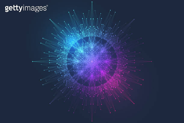 Quantum computing concept. Deep learning artificial intelligence. Big ...