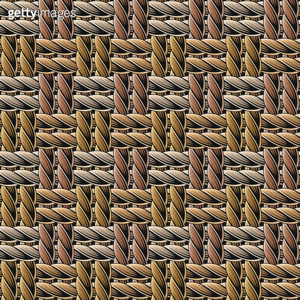 Seamless pattern with tight, dense interwoven ropes. Mat, rug with ...