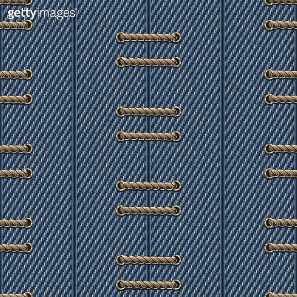Seamless pattern with vertical seams, wide stripes of blue denim fabric ...