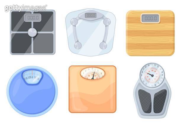 Bathroom digital scales. Household floor weight, electronic scale top ...