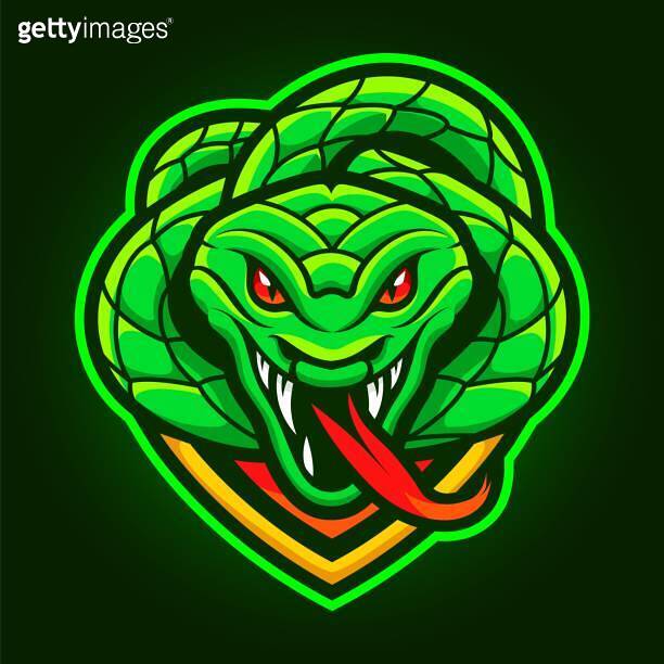 Cobra game logo. Snake gaming sport team mascot cartoon emblem, wild ...