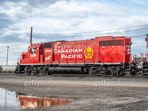 A Canadian Pacific Railway engine train. 이미지 (2151820175) - 게티이미지뱅크