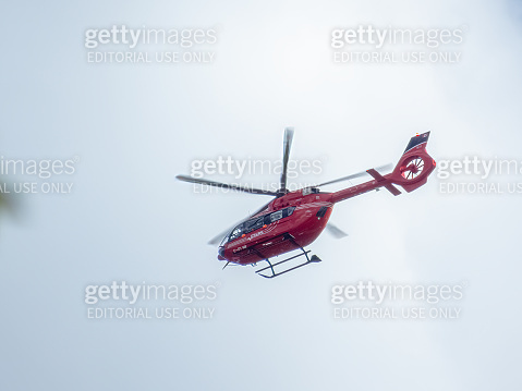 A helicopter STARS Air Ambulance responding to a service call. 이미지 ...