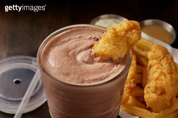 Dipping Crispy Fried Chicken Tenders in your Chocolate Milkshake ...
