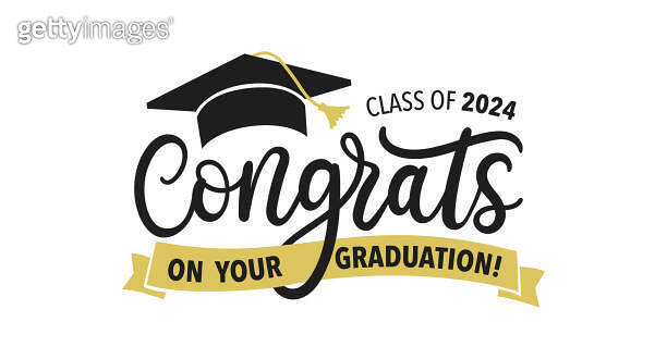 Class of 2024 Vector Illustration for Graduation. Congratulations ...